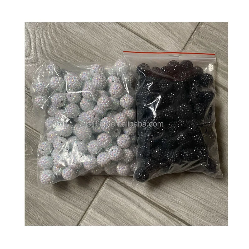 50pc Bag of 20mm Spring Color Rhinestone Beads for DIY Jewelry