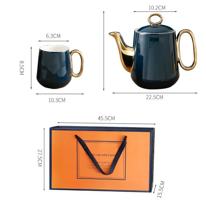 Modern Porcelain Tea Sets with Teapot Ceramic Tea Pot and Cup Set Gift ...