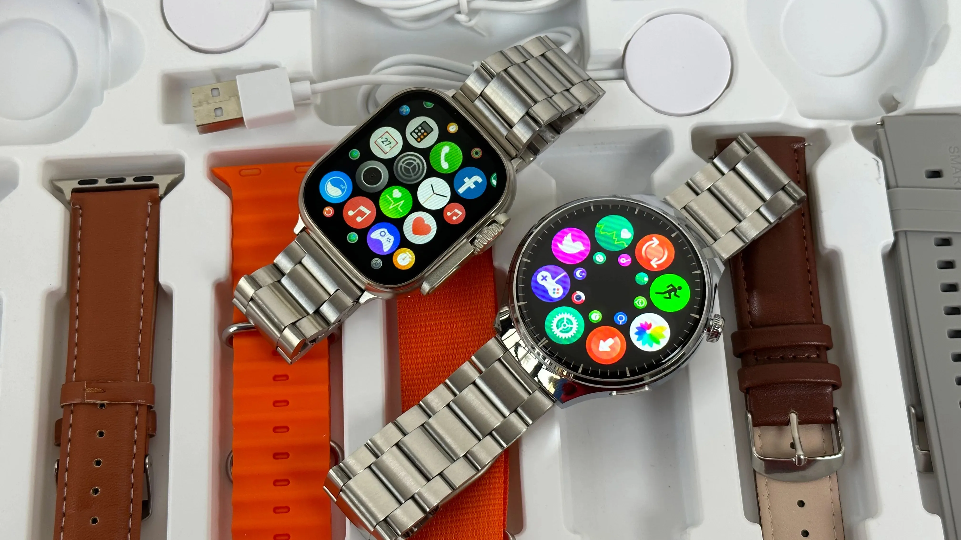 I70 Suit Smart Watch With 7 Straps Watch 4 Pro + Ultra 49mm Series 9 ...