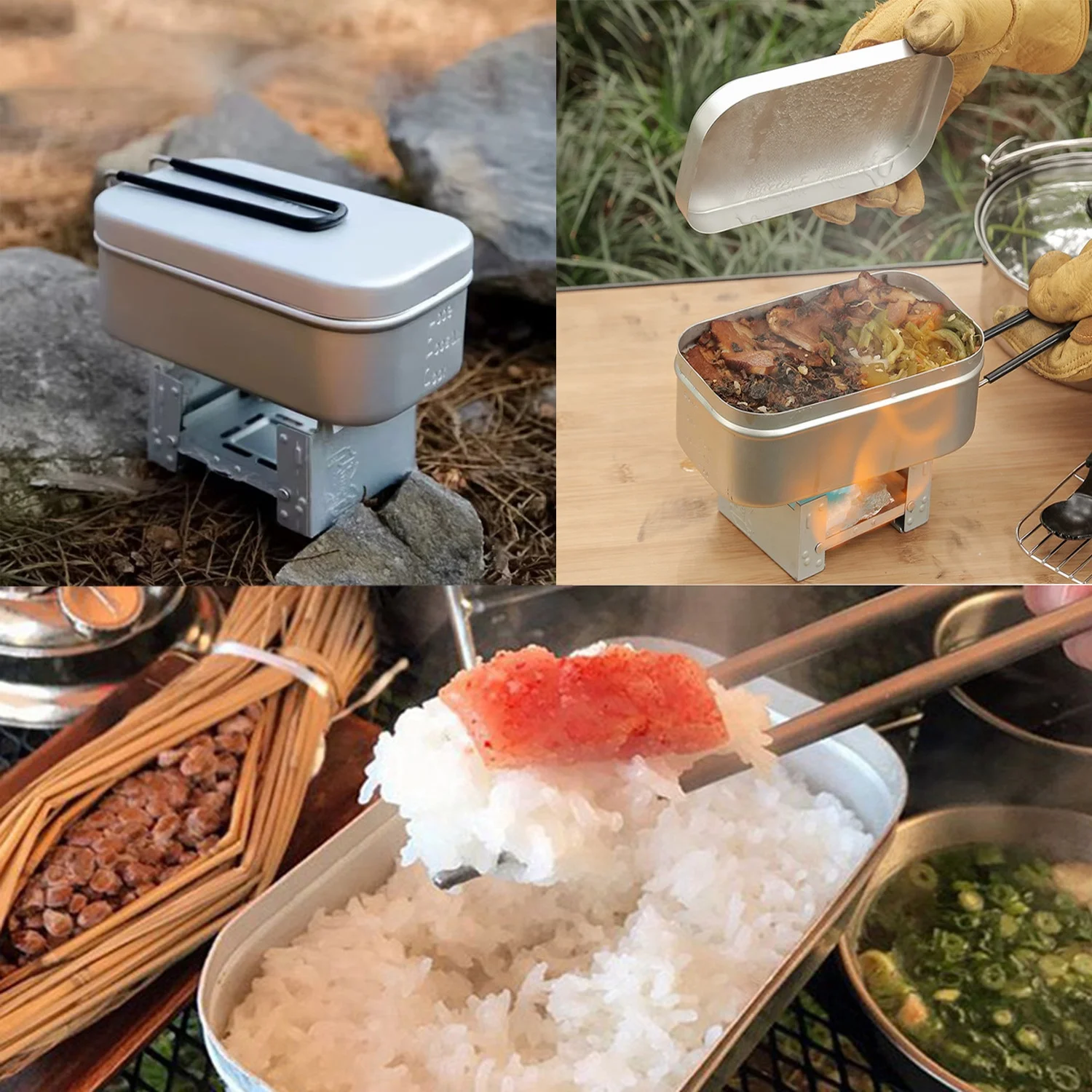 Heated Lunch Box Aluminum Alloy 304 Stainless Steel Lunch Box with Lid ...