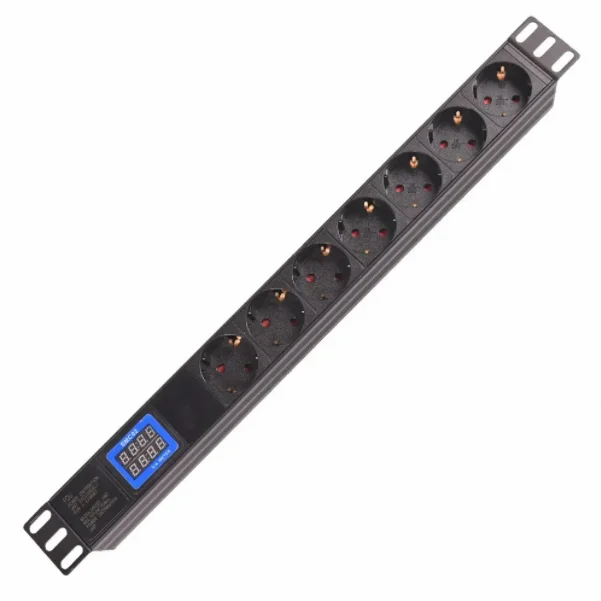19 inch rack mounted power distribution unit (PDU) German type, with 6 ...