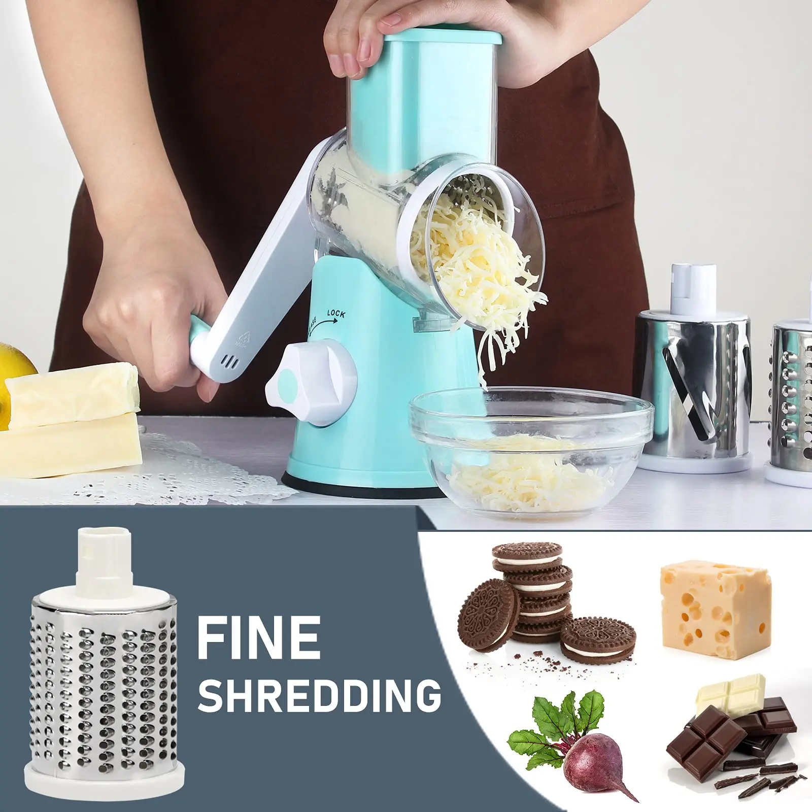 Multifunctional Manual Fruit Food Vegetable Grater Slicer Cutter ...