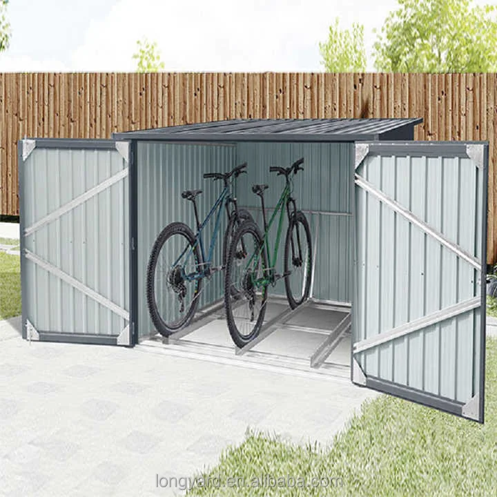 Heavy Duty Metal Bicycle Storage - Waterproof Motorbike Shed