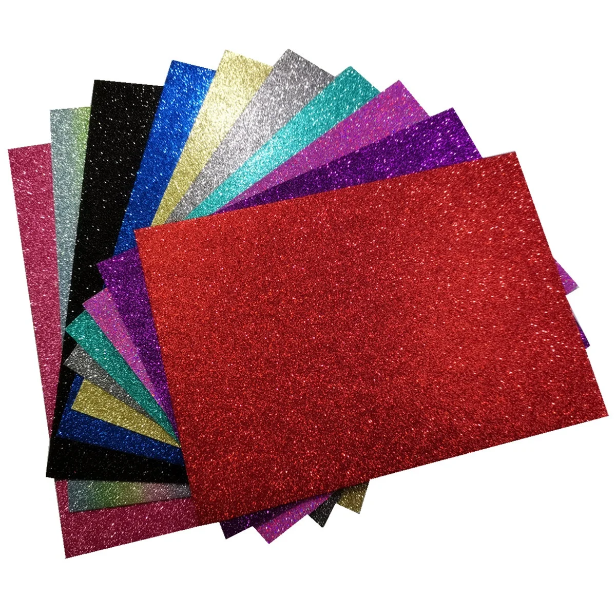 Premium A4 Sparkle Craft Paper Double Sided Red Glitter Cardstock For ...