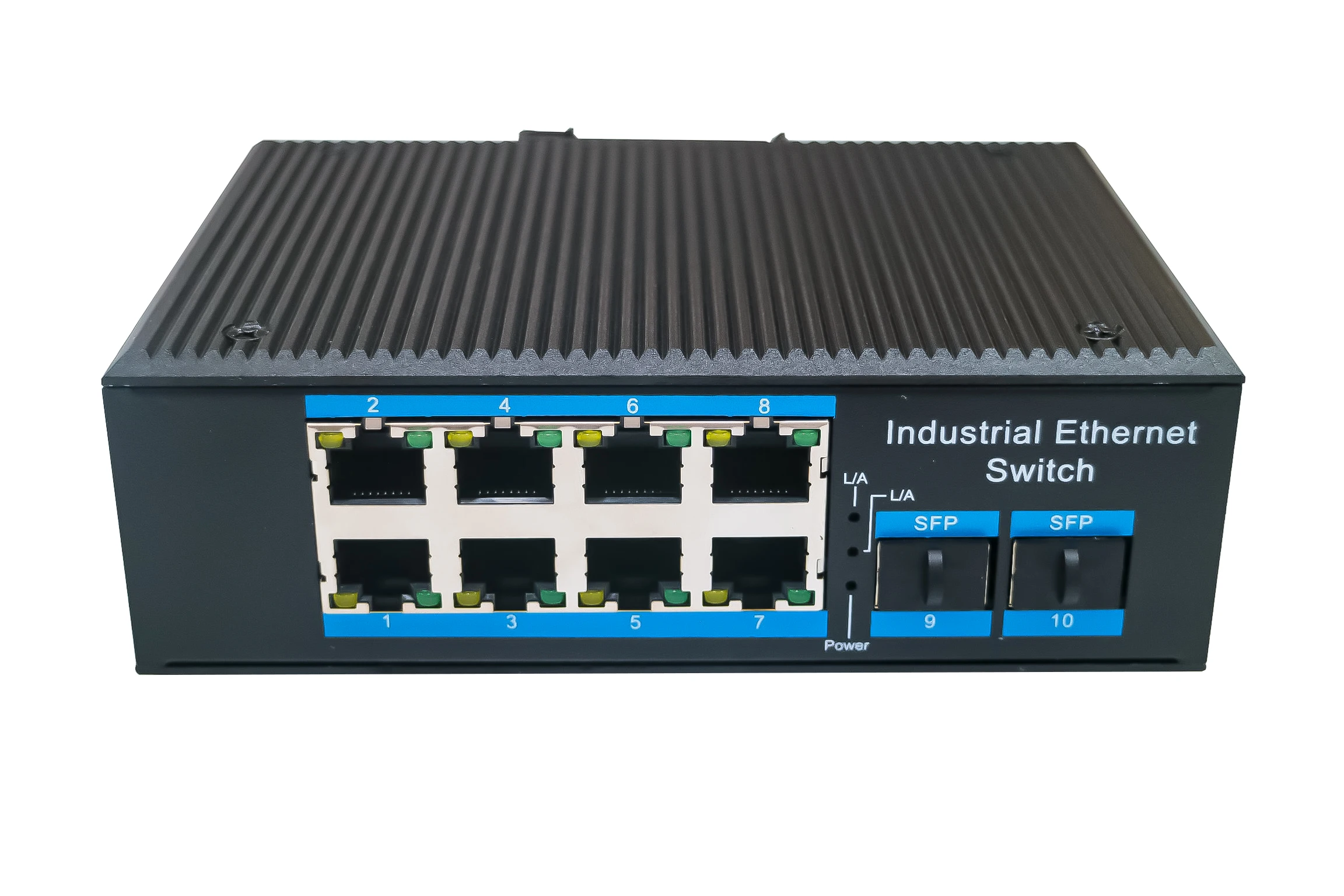 Din Rail Power Supply 8-port 10/100/1000m Industrial Poe Fiber Switch ...