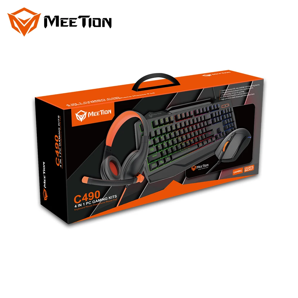 Meetion Mt-c490 Wholesale Keyboard Kit Rgb Usb Keyboard And Mouse ...