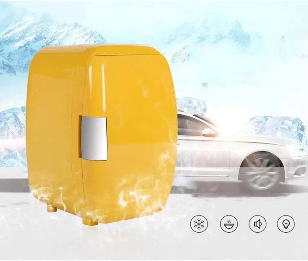 16 Liter Mini Refrigerator Cooler And Warmer Ac/dc Yellow Mini Fridge ...