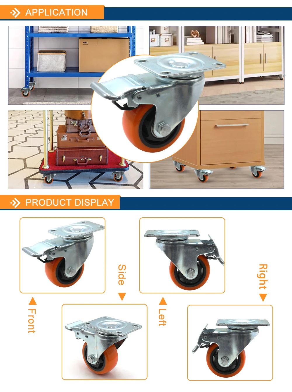 Heavy Duty Rigid Removable Workbench 3inch Castors Wheels With Lock ...