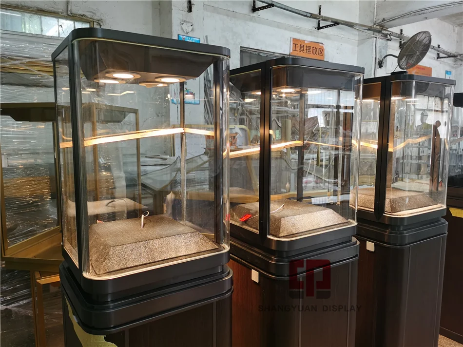 Artwork Gold Jewelry Display Cabinet for Jewelry Shops Custom Luxury ...