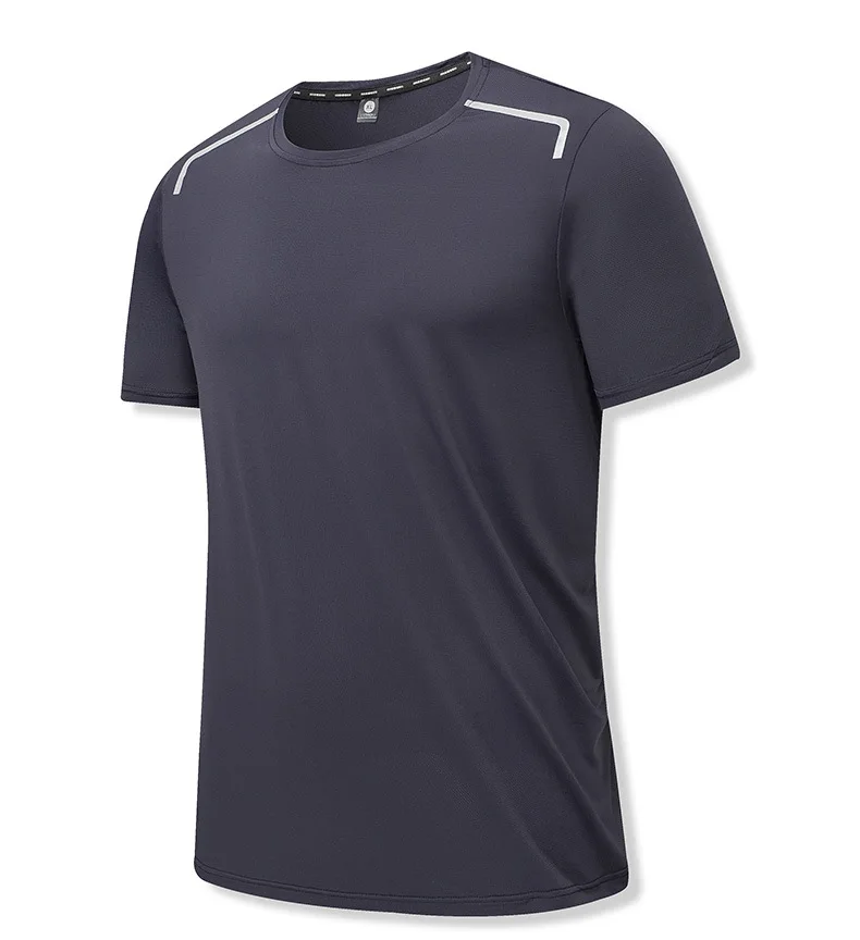 New Men's Quick Drying Elastic Sports T-shirt With Round Neck,Breathable,Sweat-wicking,Fitness ...