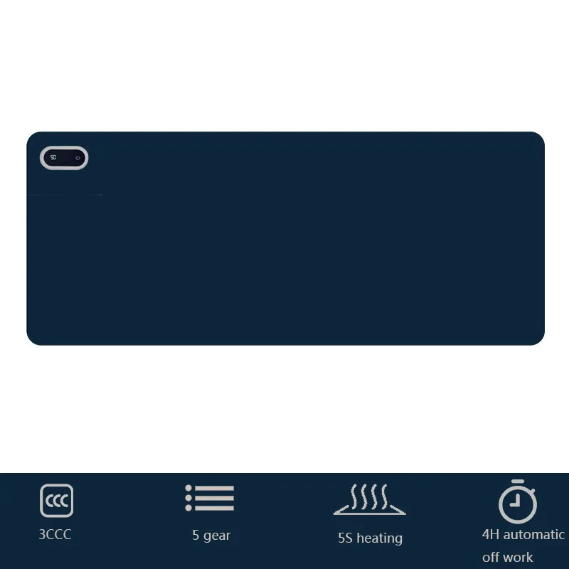 Heating Mouse Pad Desktop USB Hand Warmer Water Proof Digital Display ...