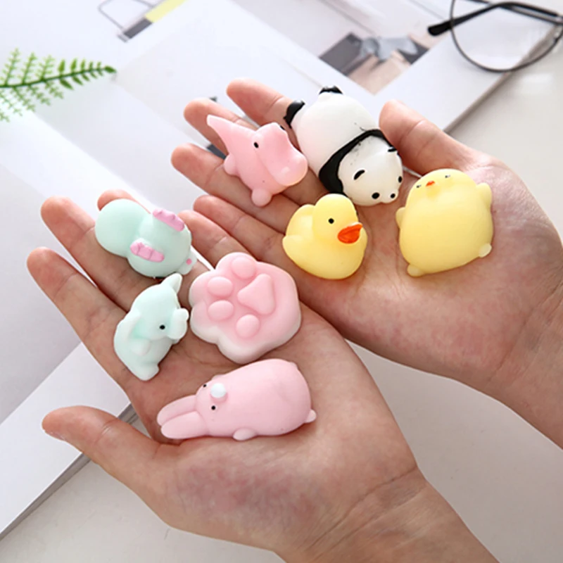 Mini Spongy Squishy Mochi Kawaii Soft Popit Cute Cartoon Animal Sensory ...