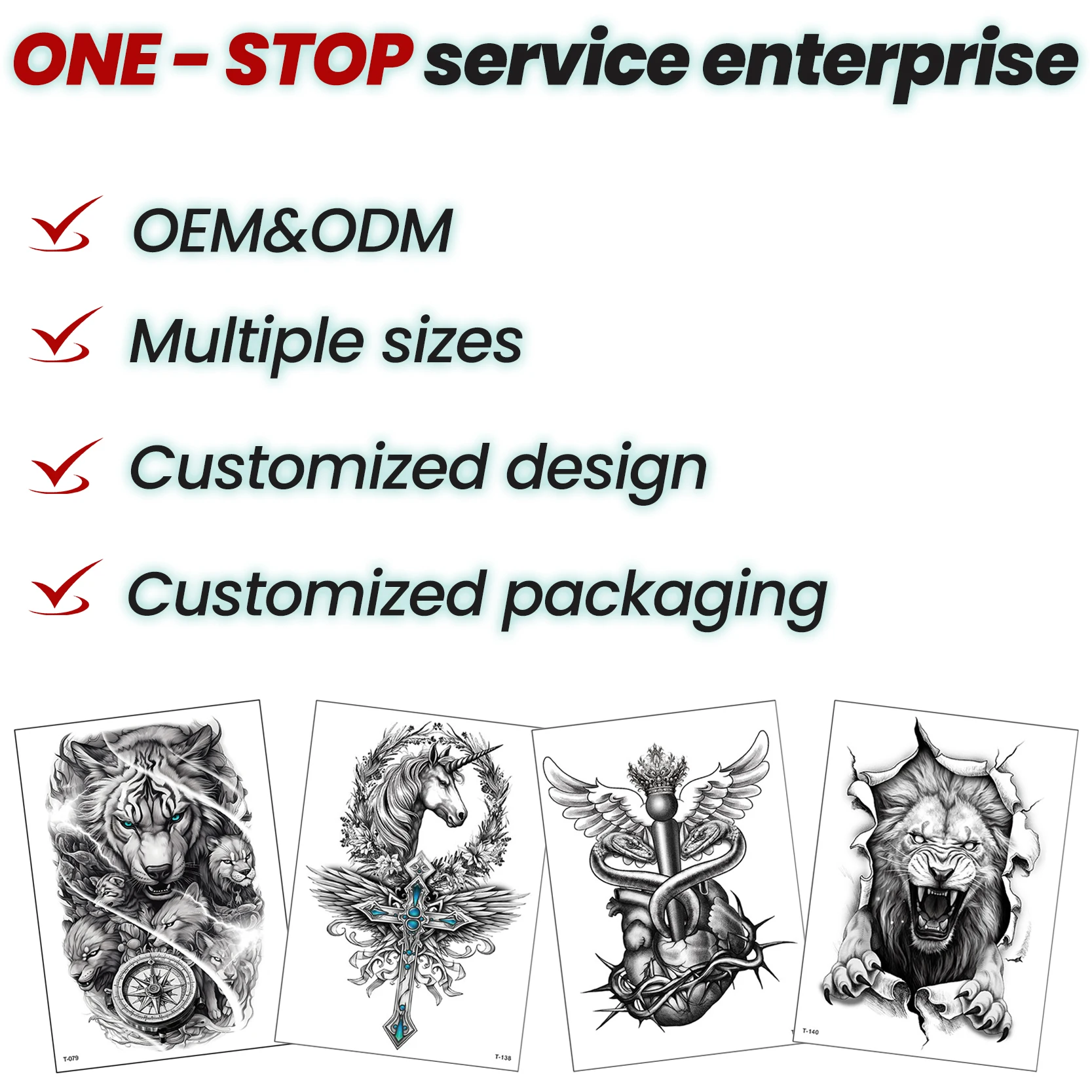 Custom Temporary Tattoos - Waterproof & Full Arm Designs
