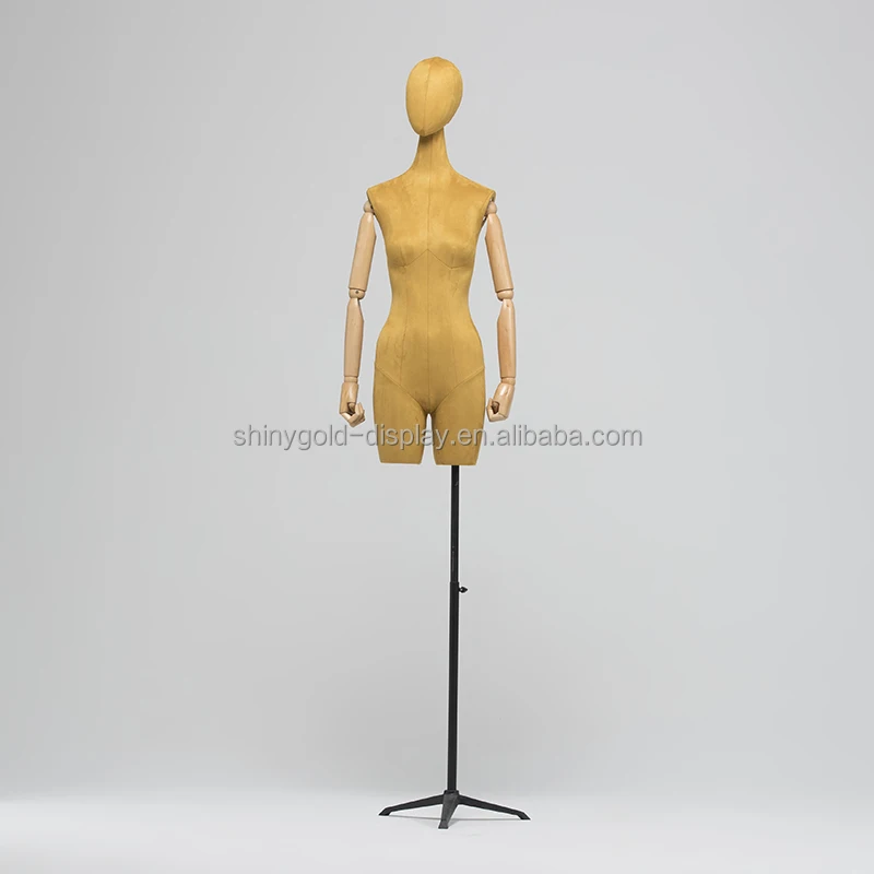Rotatable Female Model Props Wood Color Hand Half Body Clothing Store ...