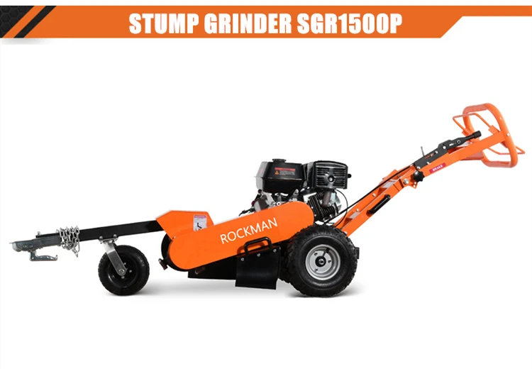 Towable Stump Grinder with 15hp Gasoline Engine - CE UKCA EPA