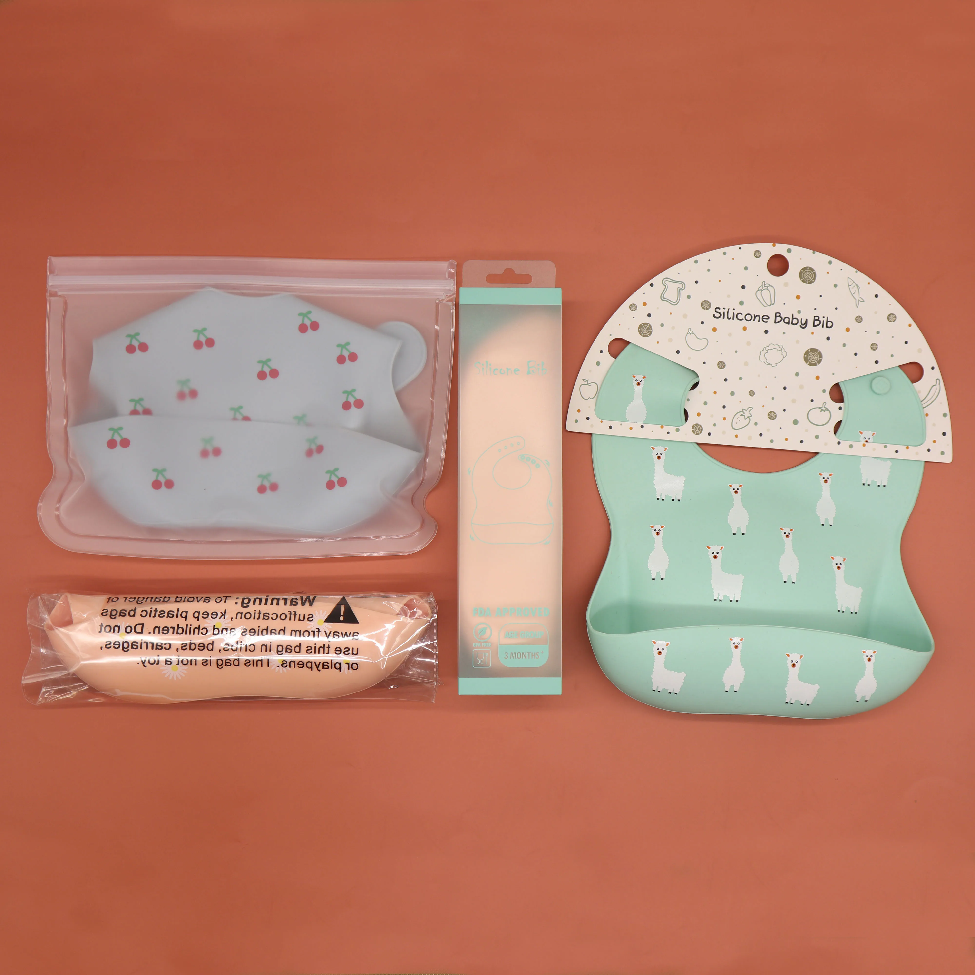 Wholesale Custom Printing Silicone Baby Bib Packaging - Buy Baby Bib ...