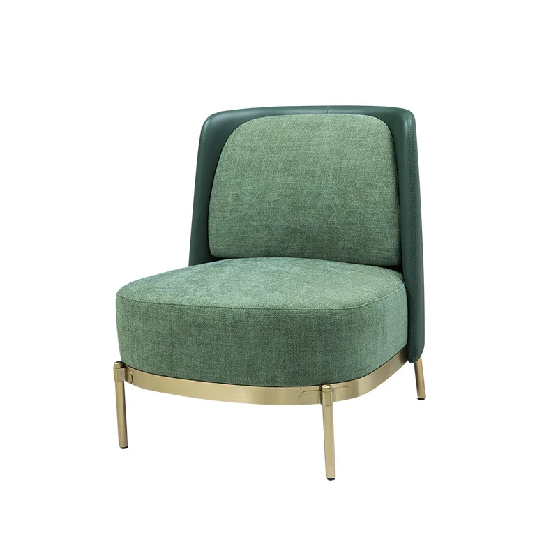 Luxury Round Single Seater Sofa Chair Hotel Upholstered Fabric Chair ...