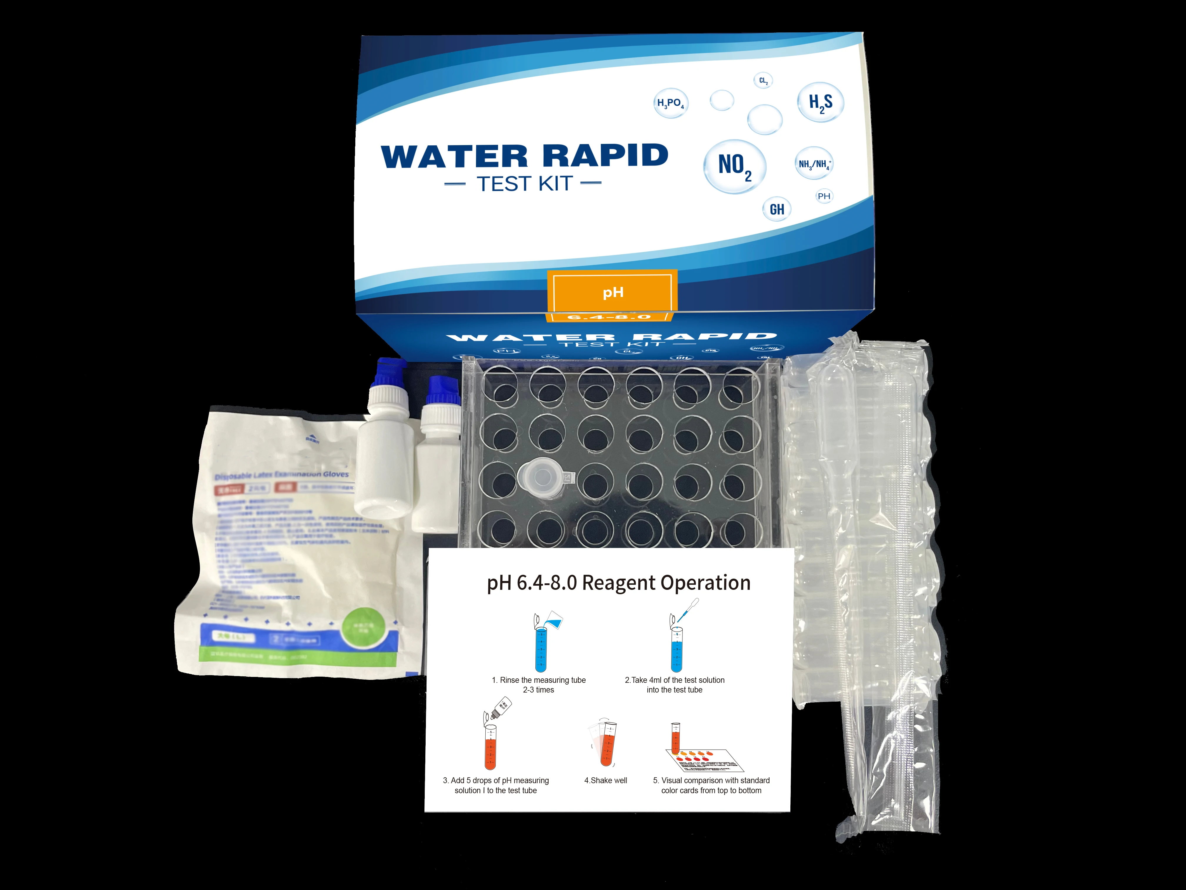 Best Liquid Ph Reagent Test Kit 4.5-10 Ppm Water Quality Test Kit ...
