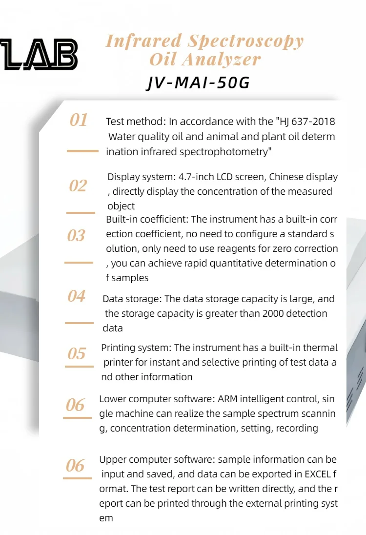 Infrared Spectroscopy Oil Analyzer Dual Extraction Unit Oil Gauge ...