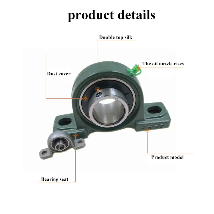 Industrial UCP Model Pillow Block Housing Insert Bearings Cast Iron for ...