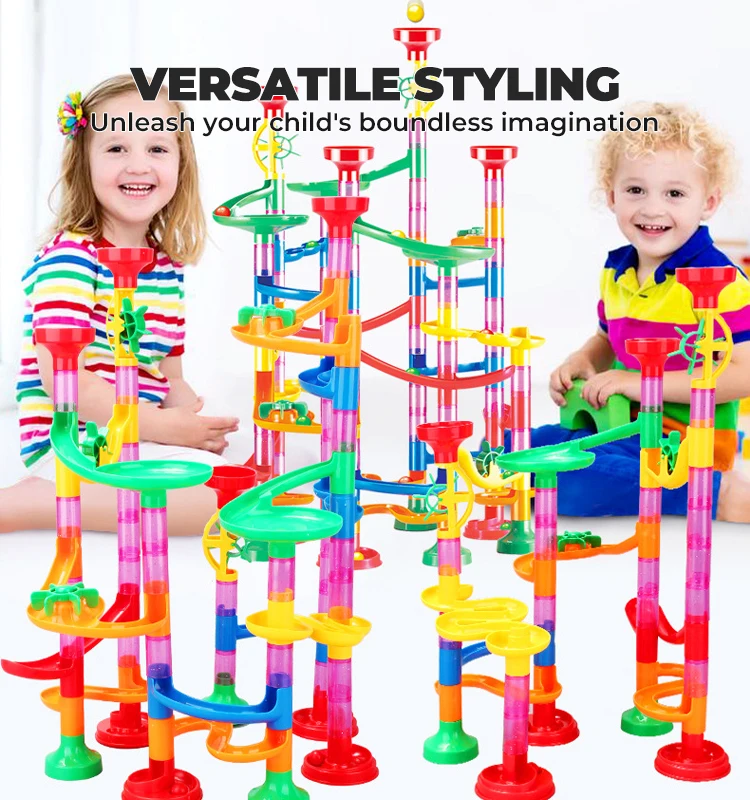 Factory Direct Educational Marble Run Building Block Set DIY Plastic ...