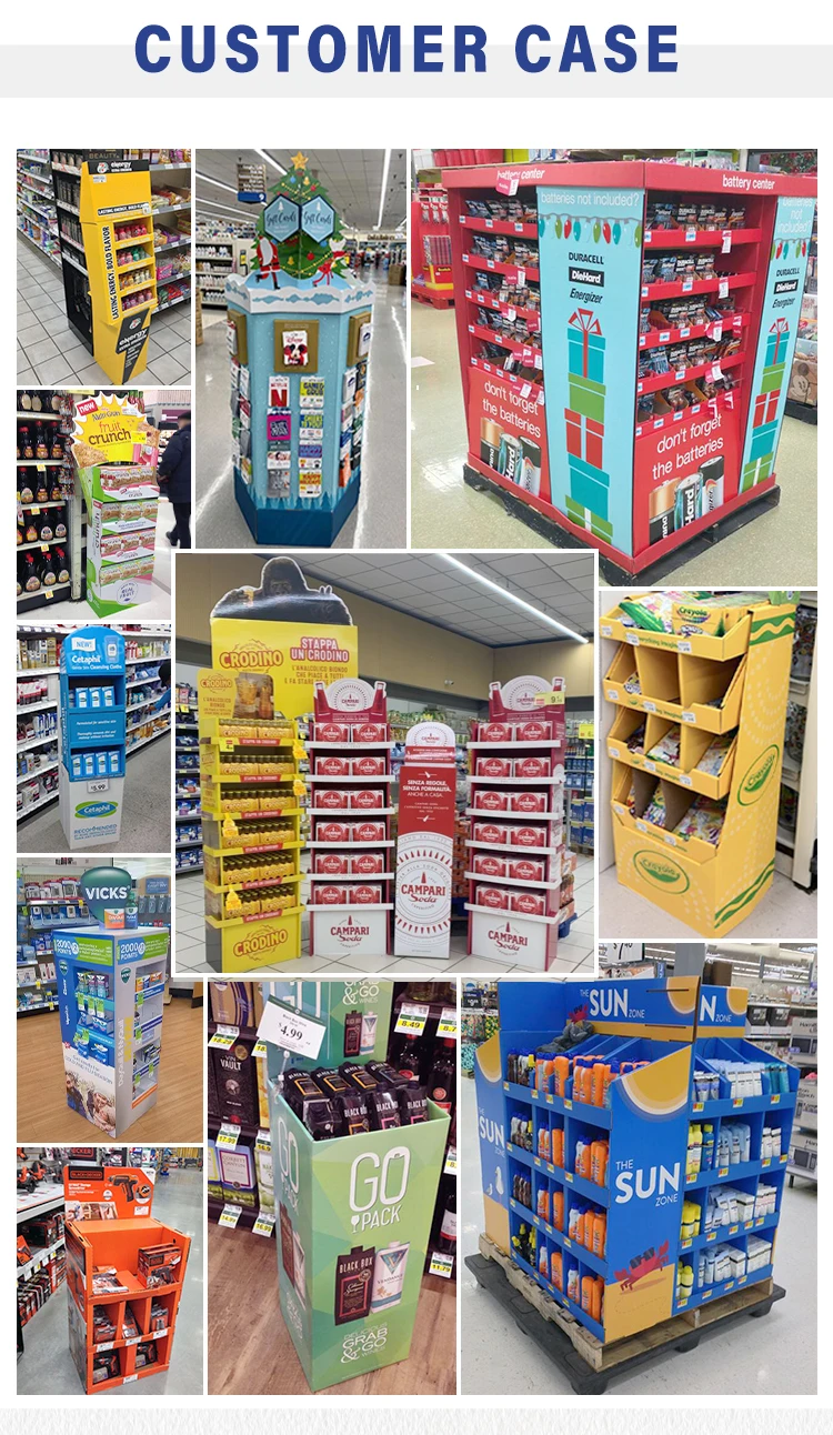 Custom 3 Tier Shape Pop Retail Corrugated Cadrboard Display Shelf ...