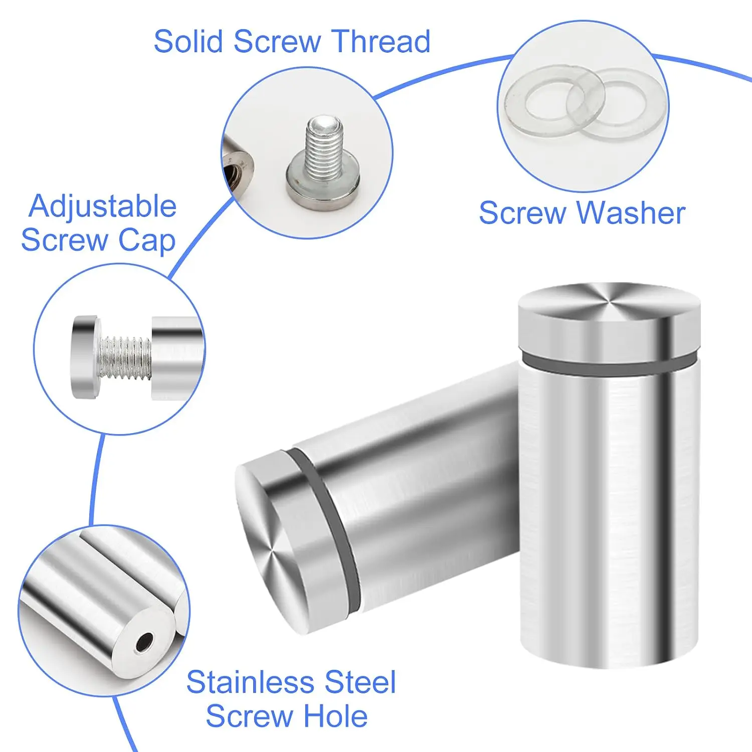 Stainless Steel Barrel Screw - Ideal for Advertising Fixing