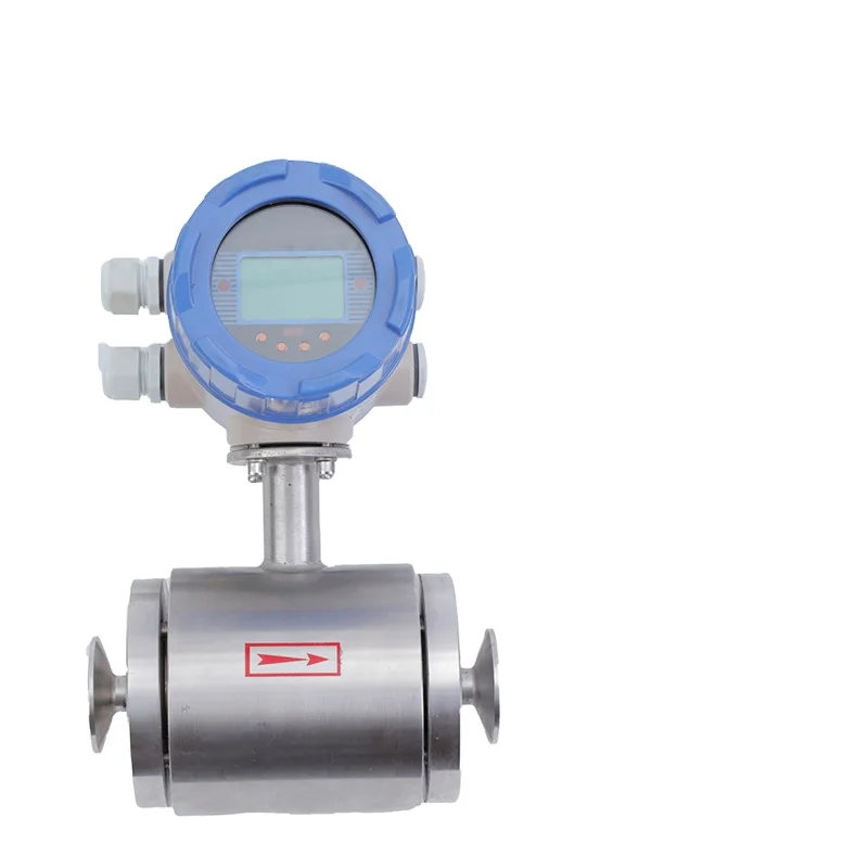JIANT Clamp type hygienic electromagnetic flowmeter salt water flowmeter rs485 hart Modbus ...