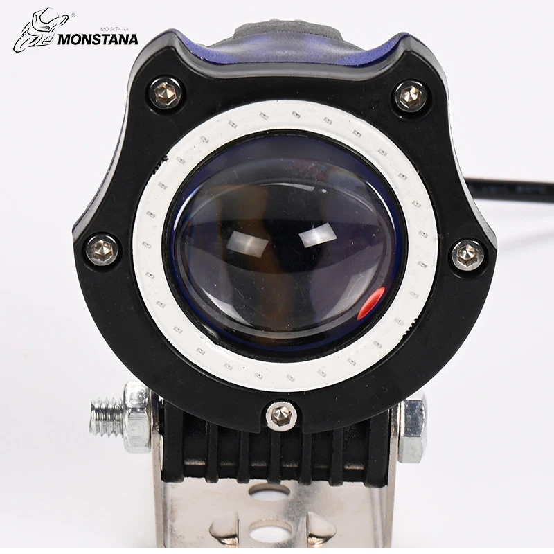 Motorcycle Lighting System - Dual Color LED Projector Lens
