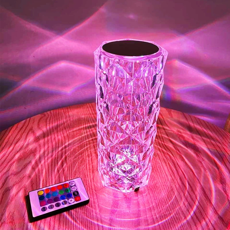 16 Colors Luxury Home Decor Crystal Rgb Table Led Magic Arhubtouching ...