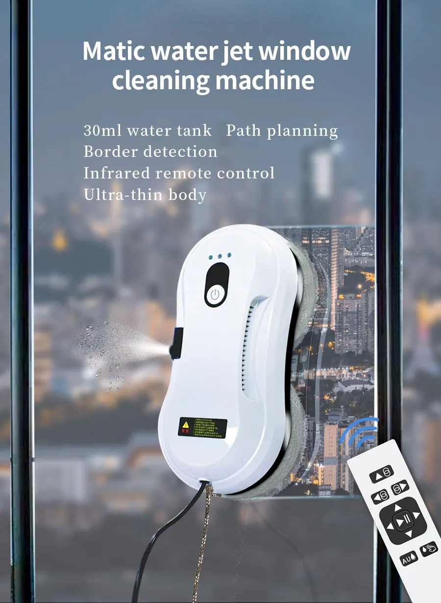 Super Slim Electric Window Cleaning Robot - Automatic & Efficient