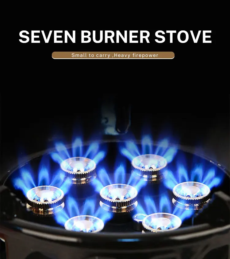HOMFUL Garden Automatic Ignition Seven Hole Burner Stove Portable ...