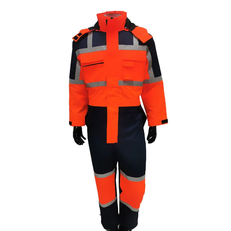 2023 Reflective Safety Coverall Hi Vis Jumpsuit Workwear Multi Pocket ...