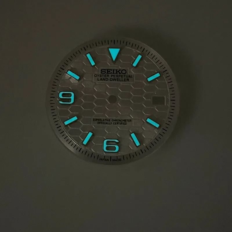 Seiko NH35 Dial 31mm Blue-Green Luminous Modified Movement Accessories ...