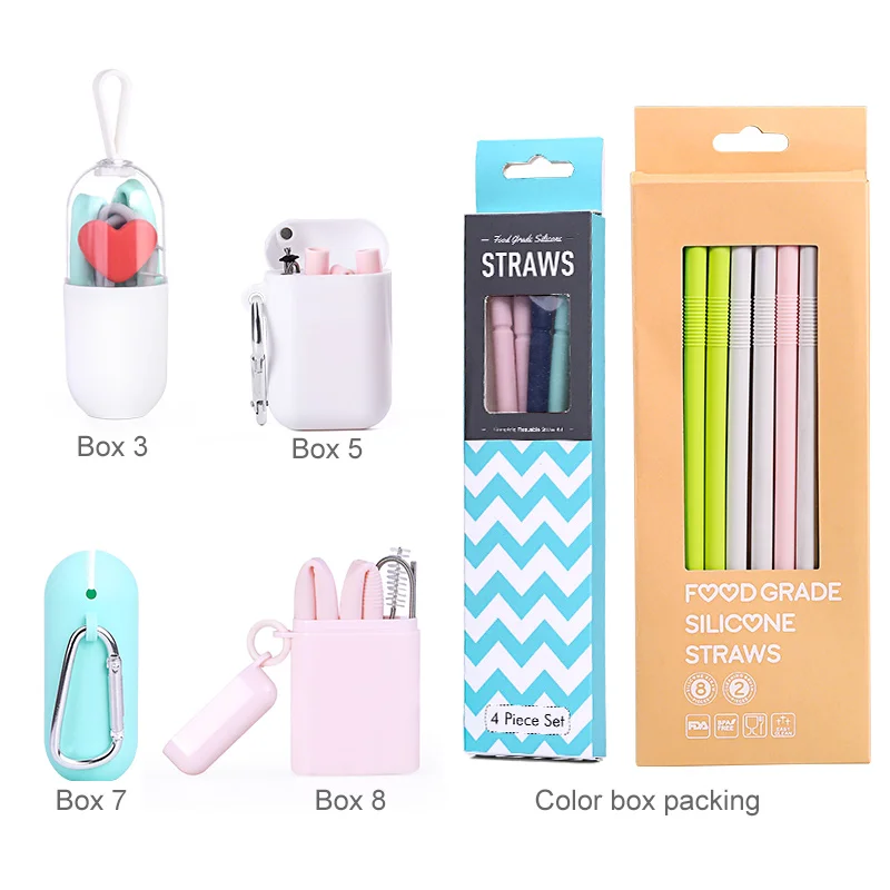 Bpa Free Silicone Straws Openable Water Bottle Environmentally Friendly ...