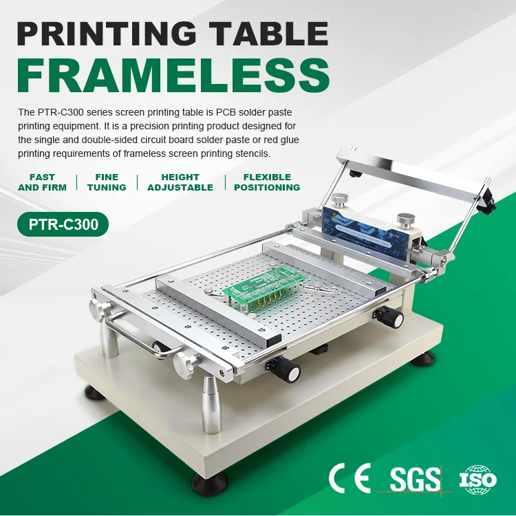 PTR-C300 Manual PCB Solder Paste Printer - Precision & Efficiency