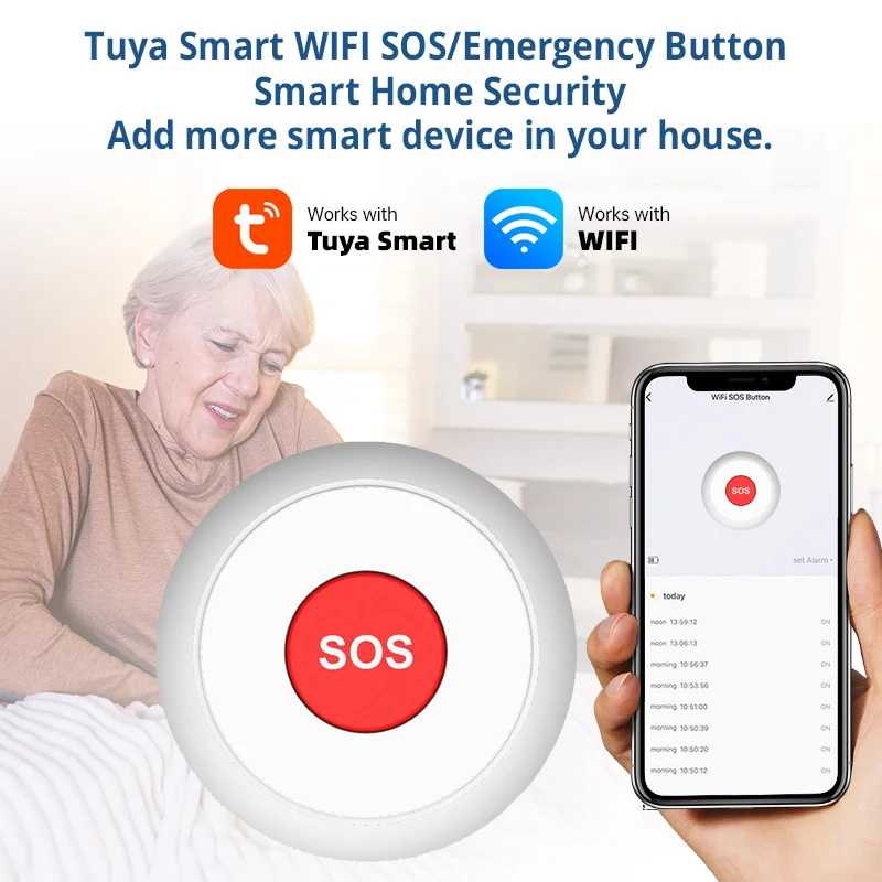 Smart Small Wireless Emergency Panic Button for Elderly
