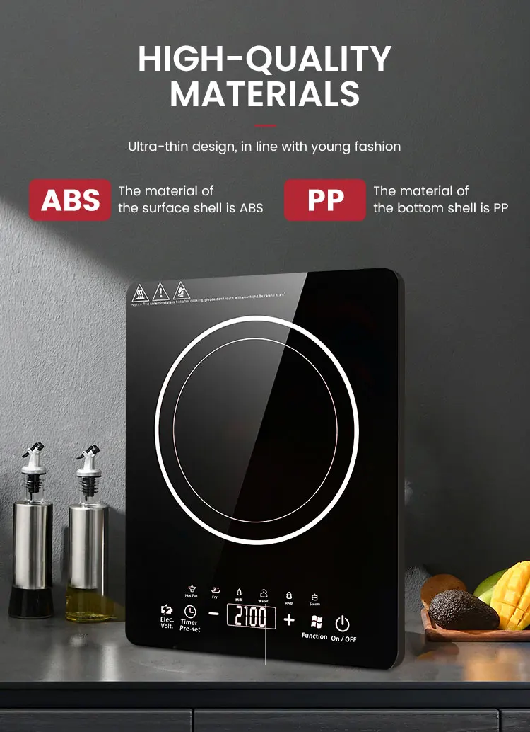 Hot Sell Black Induction Cooker 2100W - Portable & Versatile
