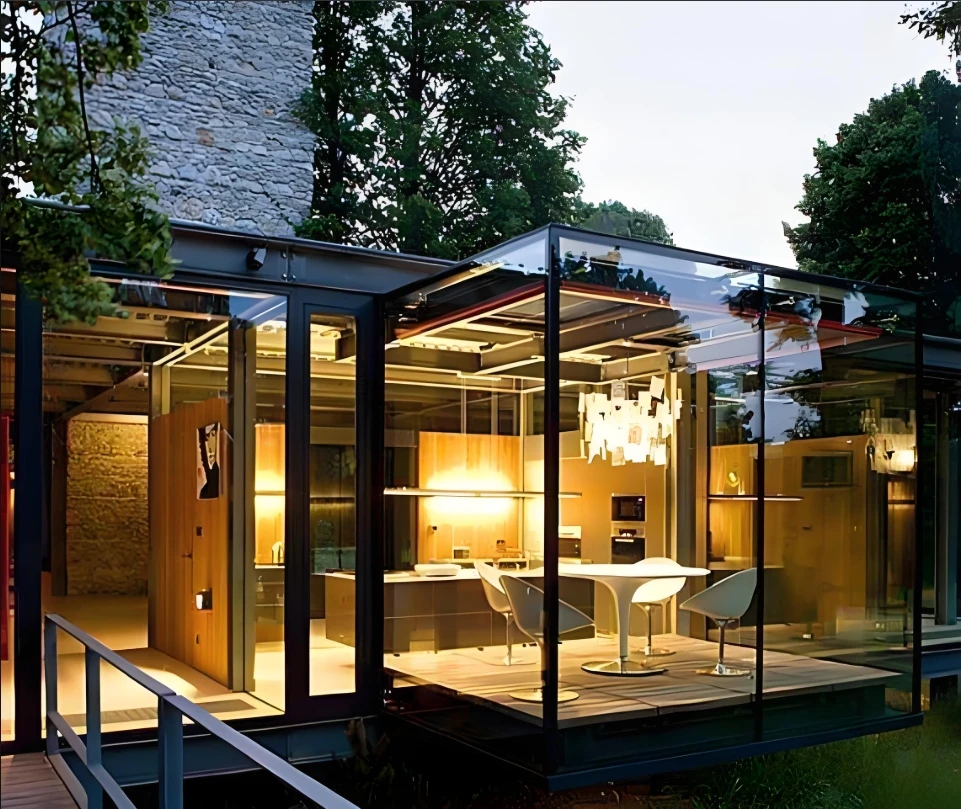 KT Modern Design Portable Sun Room with Tempered Glass Roof for Villas ...