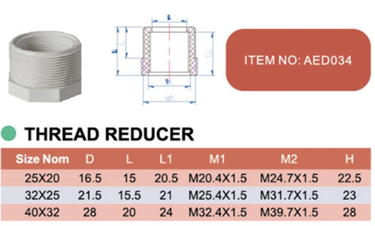 ERA Brand Thread Reducer - PVC Electrical Conduit Fittings