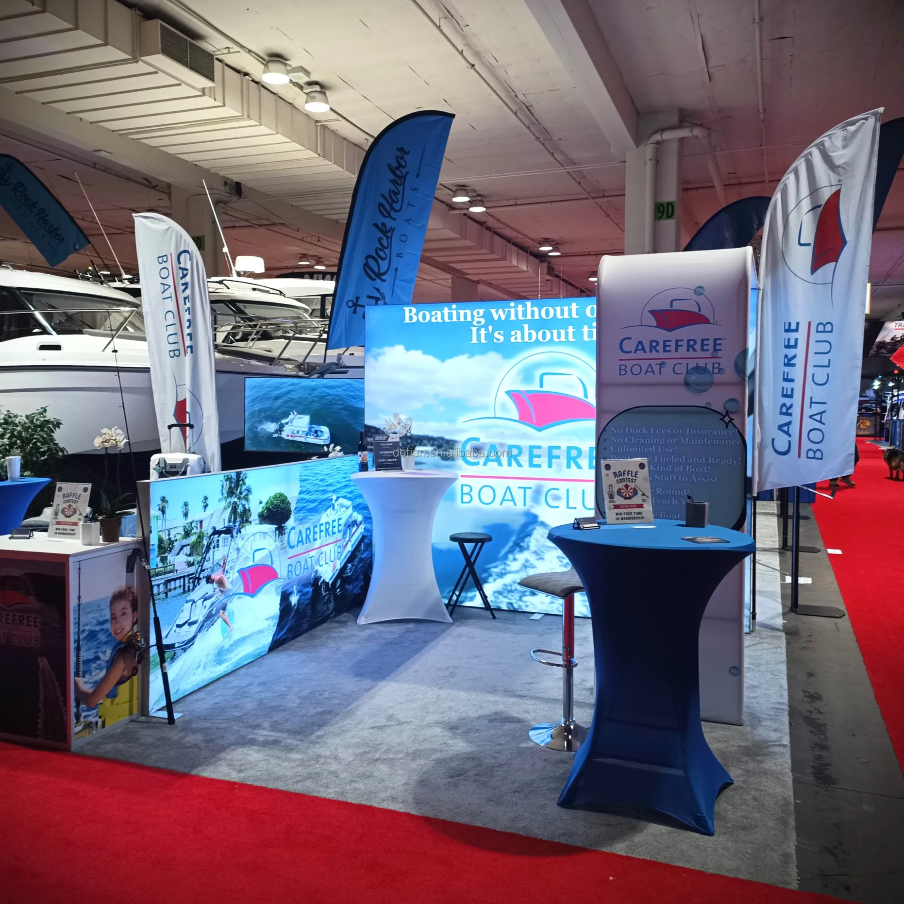 10*10 Feet Custom Printed Portable Backlit Exhibition Stand Exhibition ...