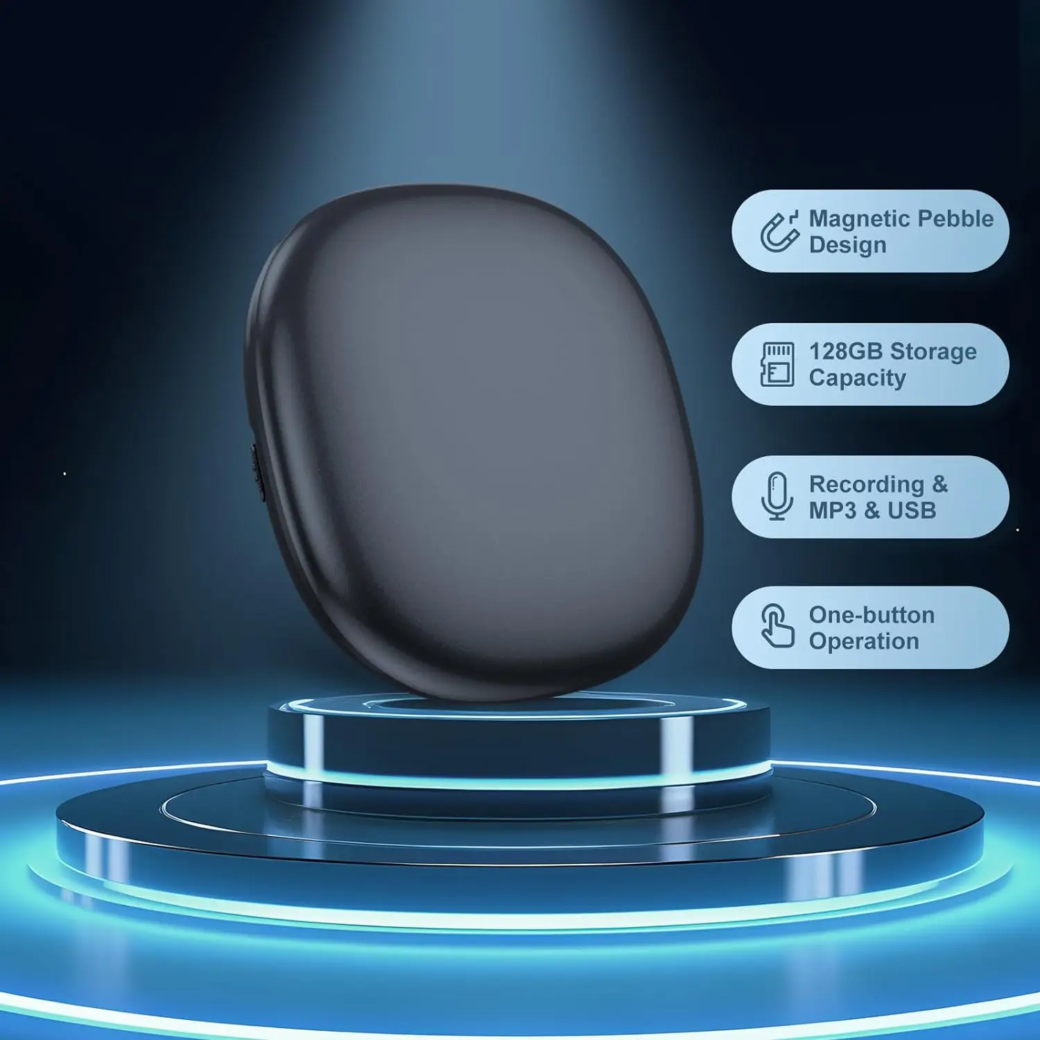 128g Magnetic Voice Activated Recorder With 1600 Hours Recording ...