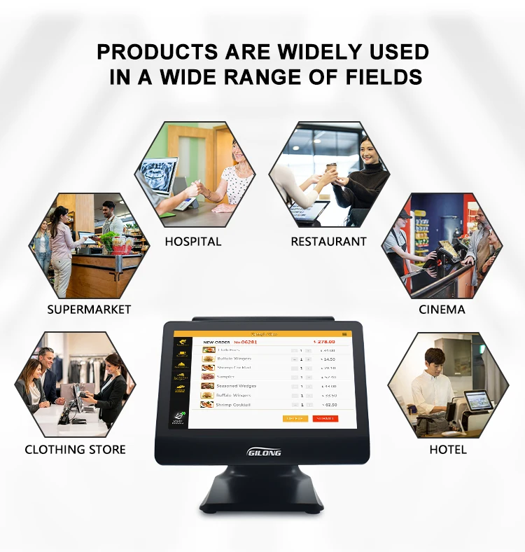 Pos System Retail Cash Register for Restaurant & Supermarket