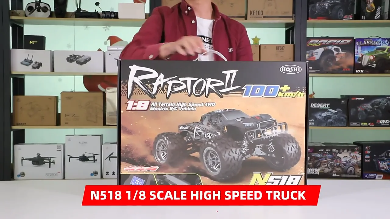 Hot Hoshi N518 Raptor Ii 4wd 1/8 Scale 80km/h+ Rc Brushless Racing Car Rtr High Speed Car ...