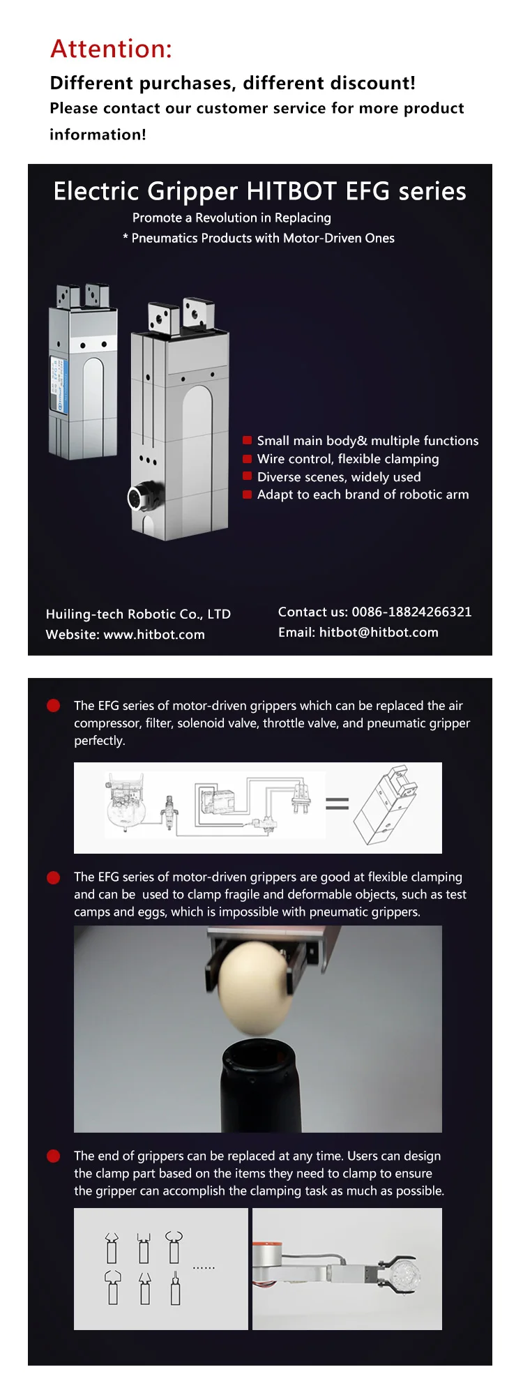 Hand Gripper Air Claw Z-EFG 20 - Multifunctional Robot Arm