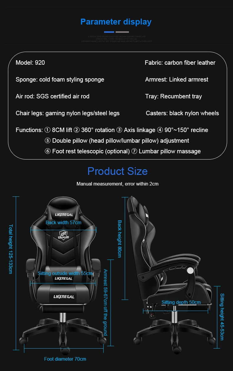 Cheap Custom Ergonomic PC Gaming Chair - Comfort & Style