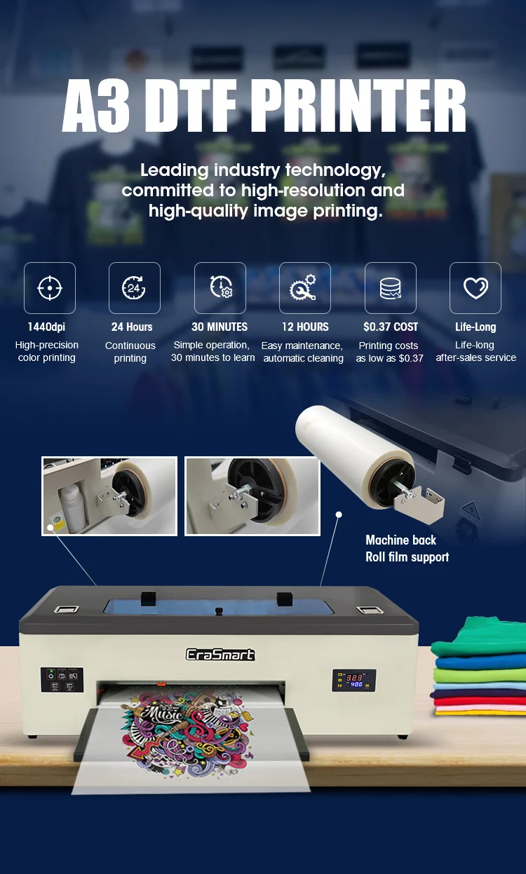 T Shirt Printing Machine Digital A3 Tshirt T-shirt 30 Cm Dtf Direct to ...