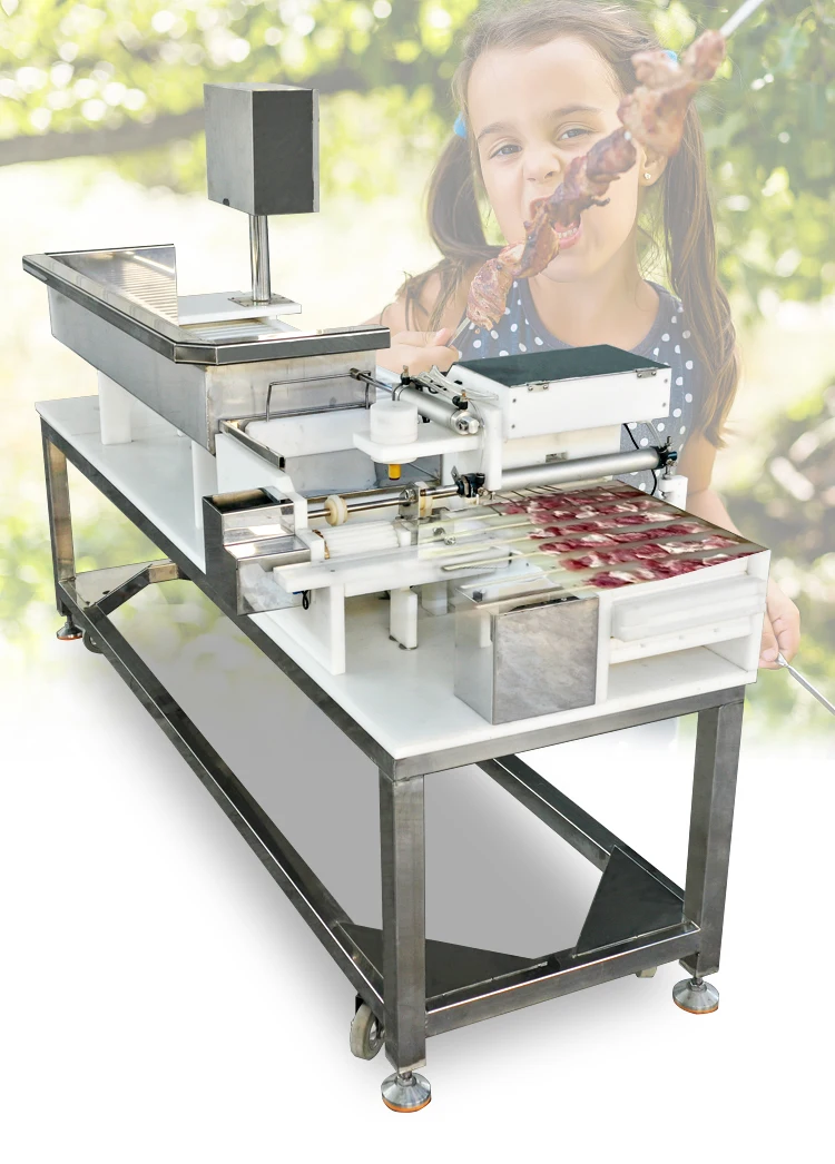 Commercial Automatic Bbq Skewer Machine Shish Kebab Making Machine Lamb ...