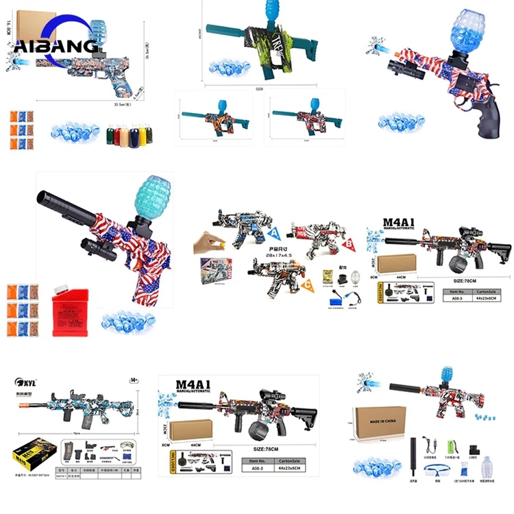 M416 Ak47 M4 M4a1 Electric Gel Blaster Ball Toy Guns Outdoor Game Gel Water Bead Blaster ...