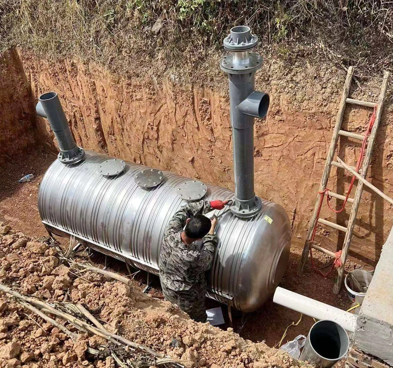 Puxin underground build human waste biogas digester plant domestic ...